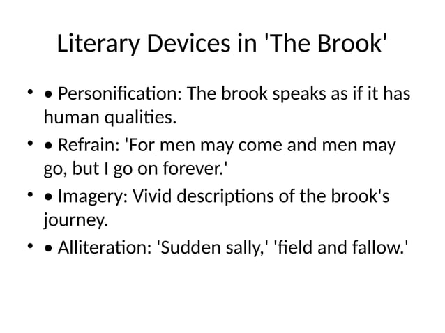 The Brook_ Presentation Alfred Tennyson | PPTX