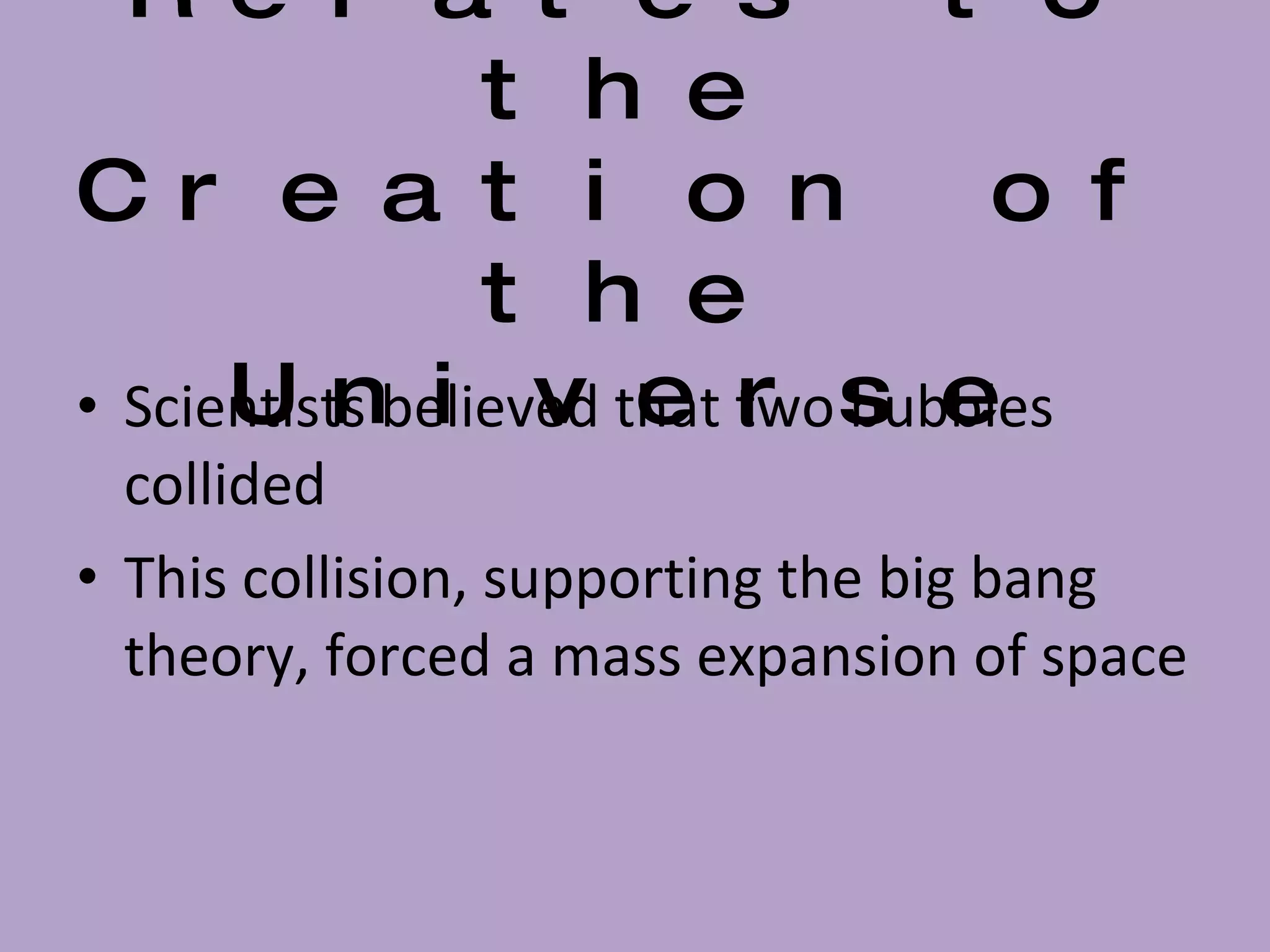 The Bubble Theory Ppt Physics Science