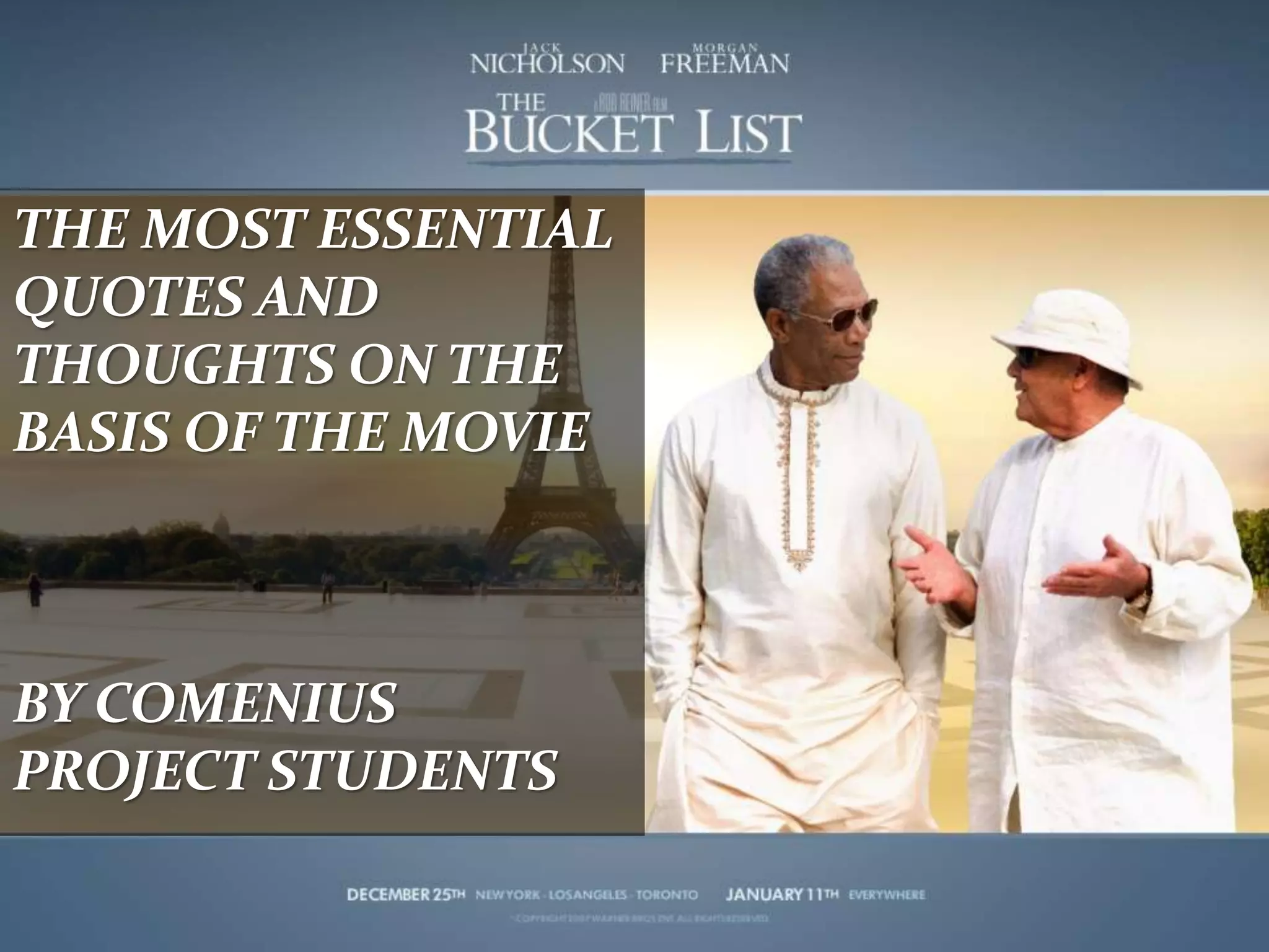 The Bucket List - presentation | PPTX