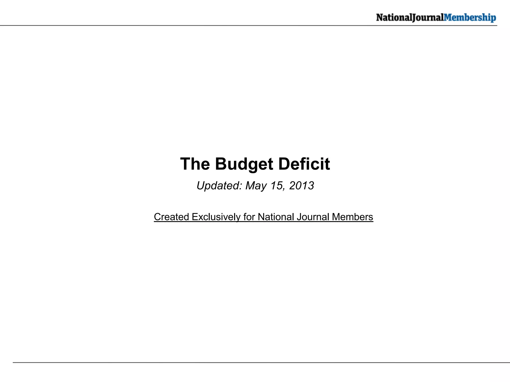 The Budget Deficit | PPT