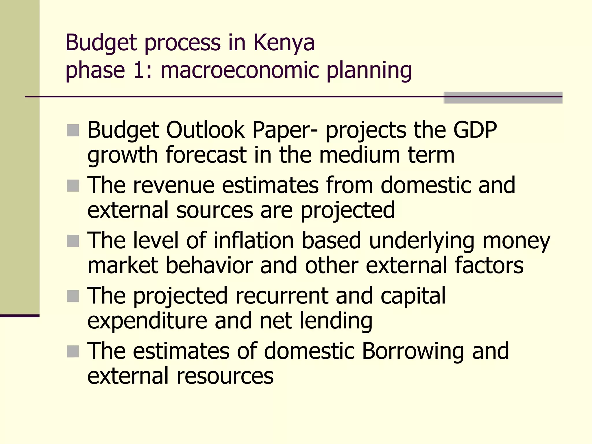 The budget making process and monitoring lecture kmtc | PPT