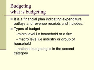 The budget making process and monitoring lecture kmtc | PPT