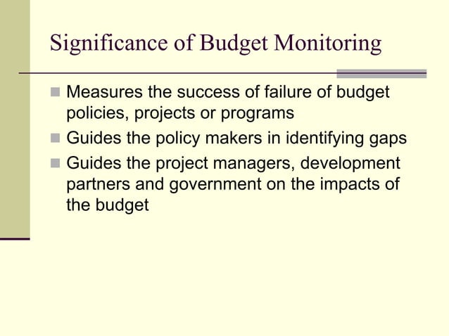 The budget making process and monitoring lecture kmtc | PPT