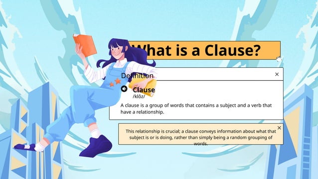 The Building Blocks of Clauses Educational Presentation in Colorful ...