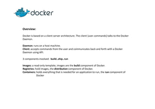 The building blocks of docker. | PPT