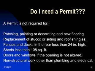 The building permit process for your home renovation | PDF | Remodeling ...
