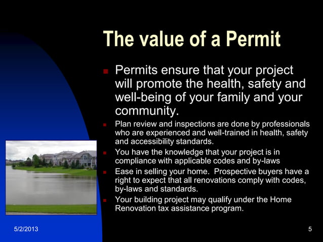 The building permit process for your home renovation | PPT