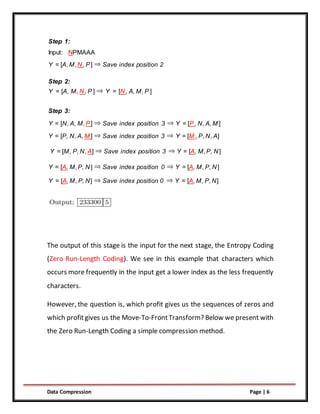 The Burrows-Wheeler Algorithm | PDF