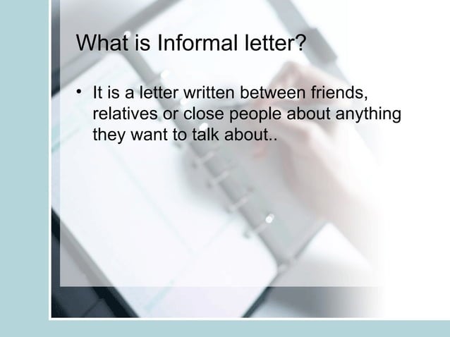 The business and informal letter - copy | PPT