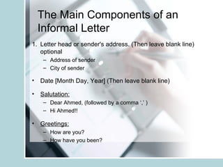 The business and informal letter - copy | PPT