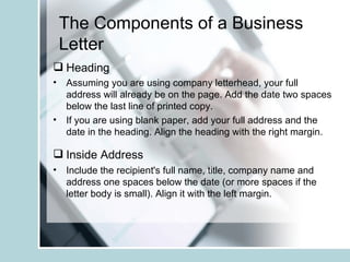 The business and informal letter - copy | PPT