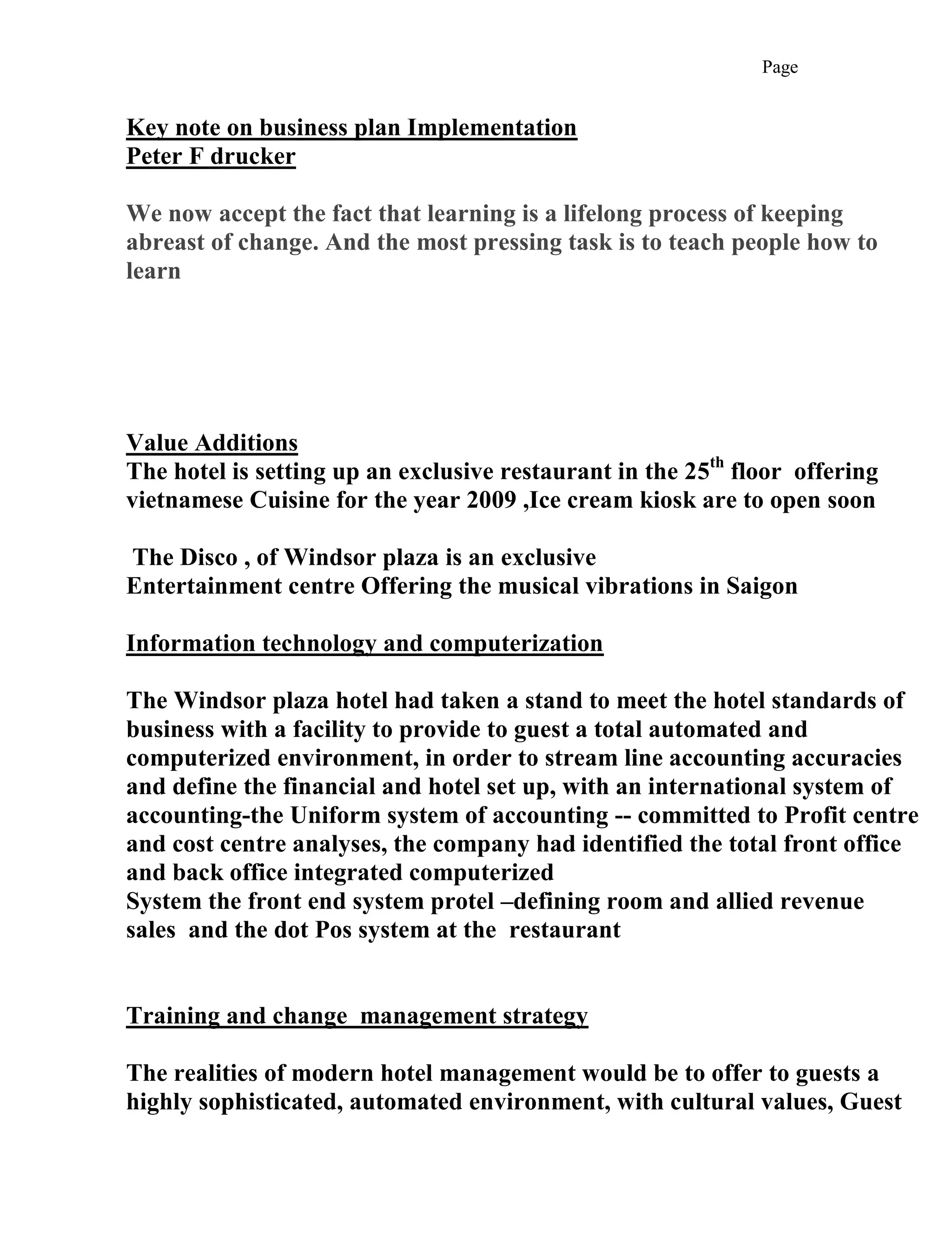 The business and marketing plan document | PDF | Hotels and Motels | Travel Type