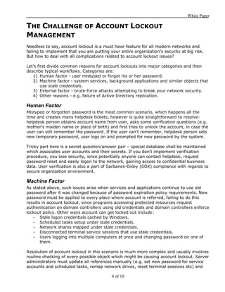 The Business Case for Account Lockout Management | PDF