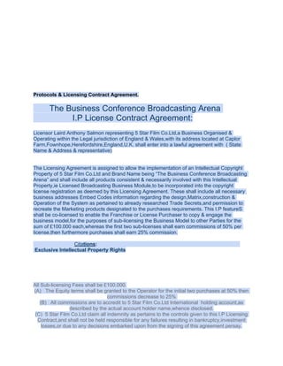 The businessconferencei.p.protocollicensingcontract | PDF
