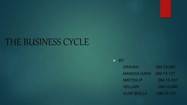 The business cycle | PPT