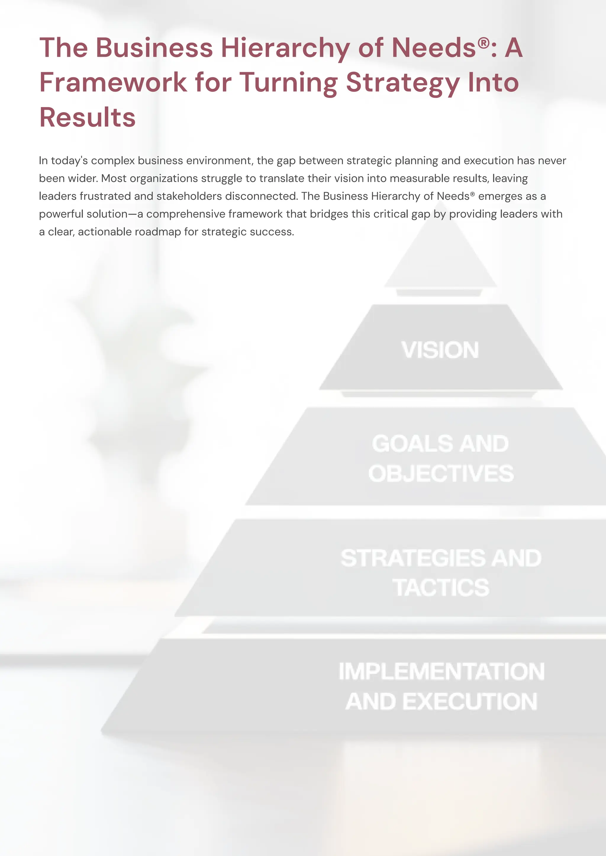 Transform Your Business with The Business Hierarchy of Needs® | PDF