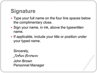 The business letter | PPTX | Email | Internet