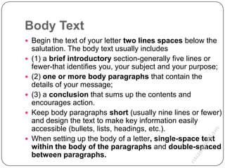 The business letter | PPTX