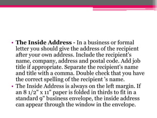 The business letter | PPT