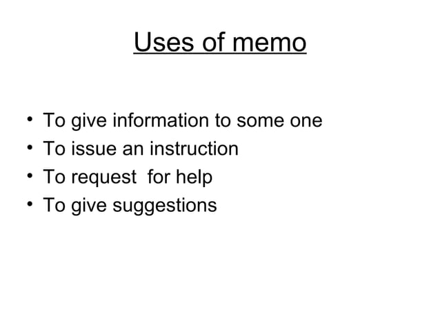 The business memos | PPT