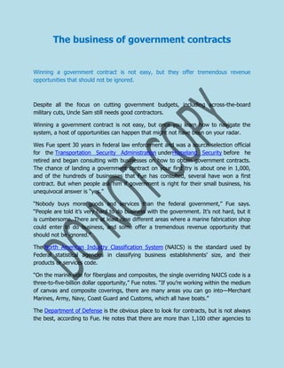 The business of government contracts | DOCX