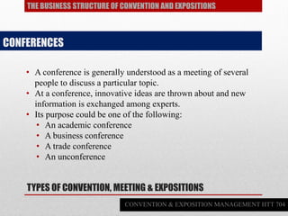 The business structure of convention and expositions | PDF