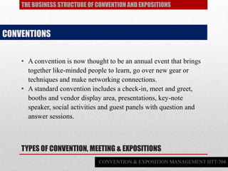 The business structure of convention and expositions | PDF