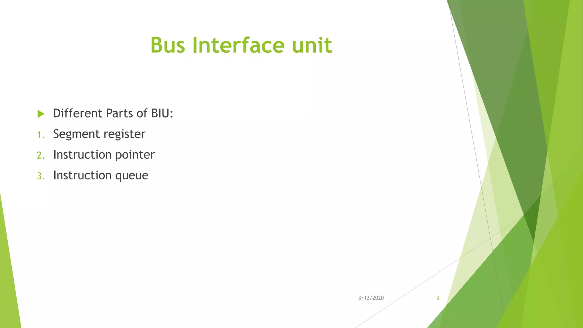 The Bus Interface Unit Biu Ppt