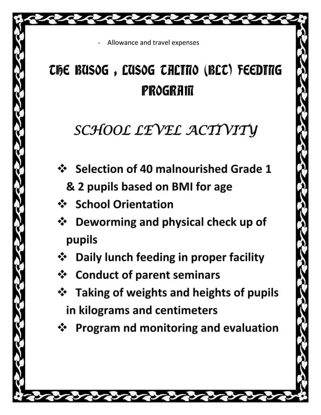 The busog lusog talino | DOCX | Nutrition | Healthy Living