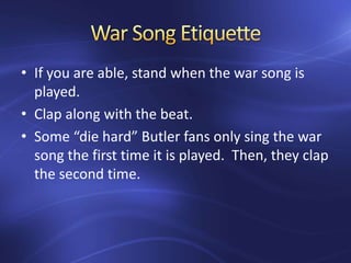 The Butler University War Song | PPTX