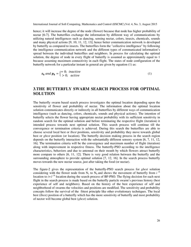 The butterfly particle swarm optimization technique and its variables | PDF