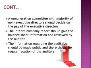 The cadbury committee report on corporate governance | PPTX