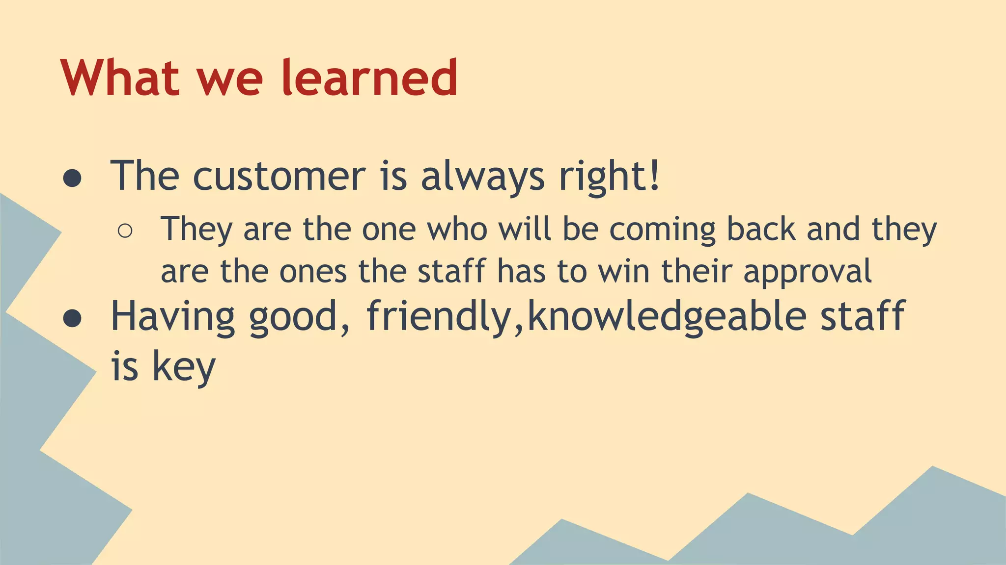 The Café Ames, Iowa: Service Quality Management Project: Iowa State ...