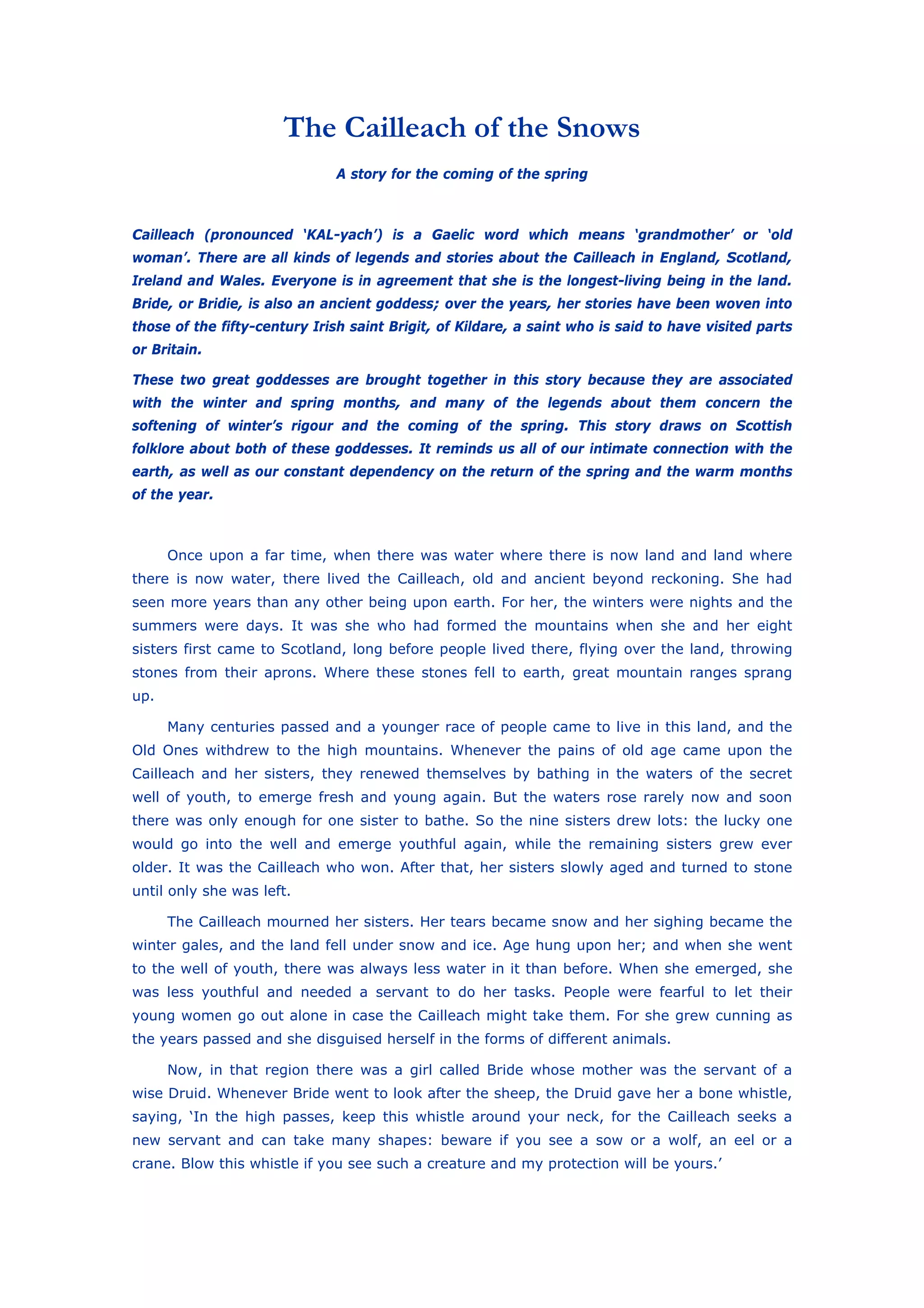 The cailleach of_the_snows[1] | PDF