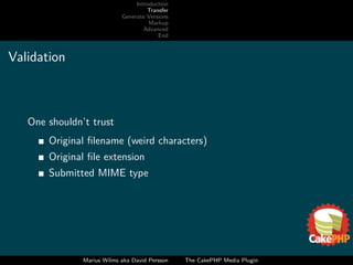 The Cakephp Media Plugin Ppt