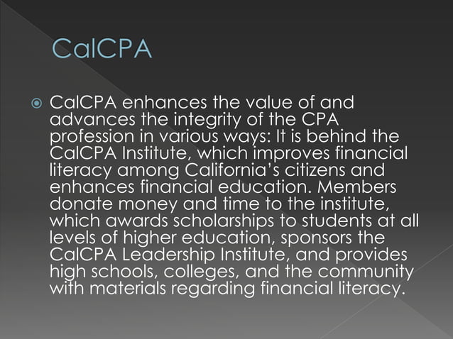 The CalCPA Institute | PPT