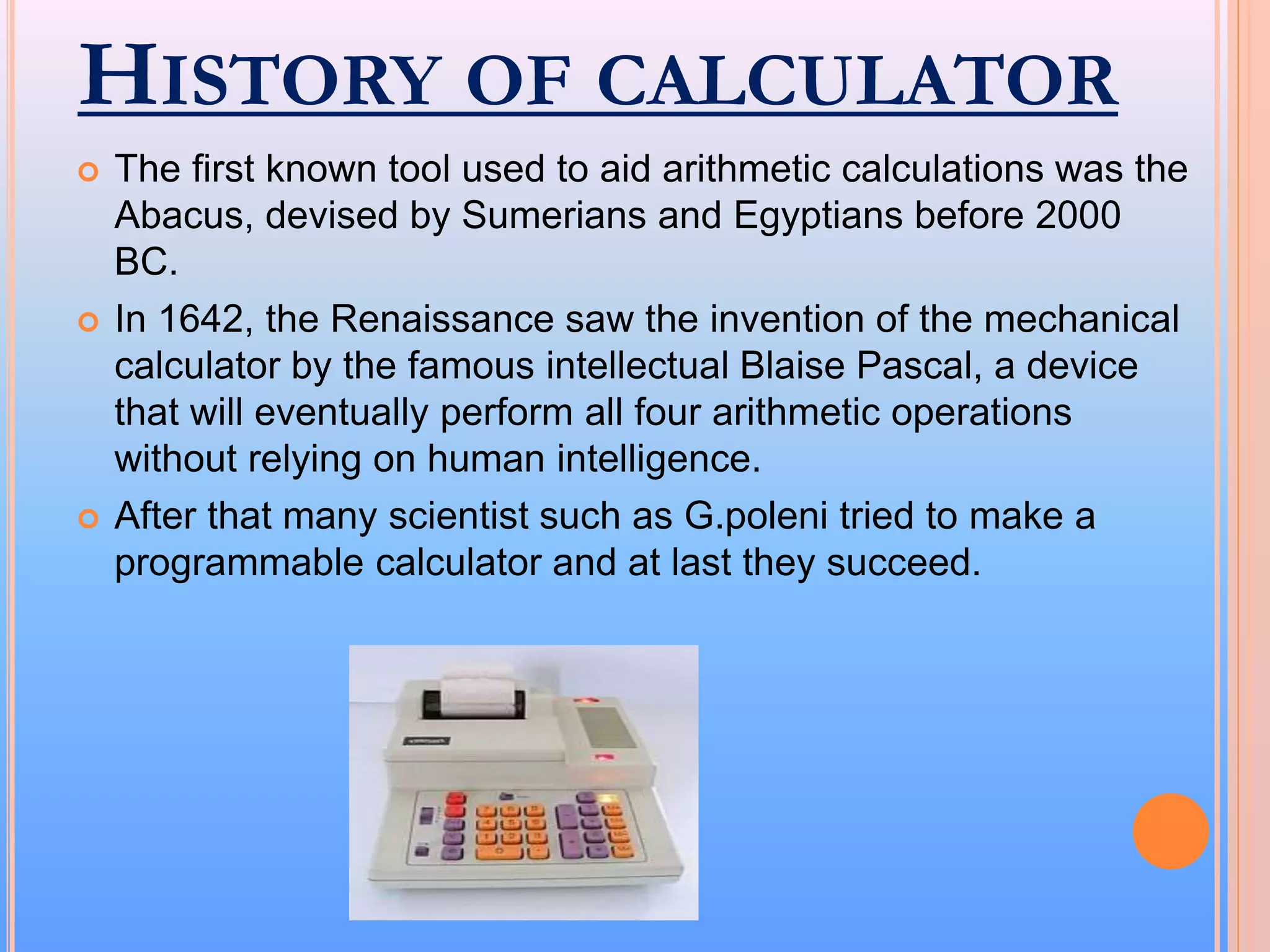 The calculator | PPTX