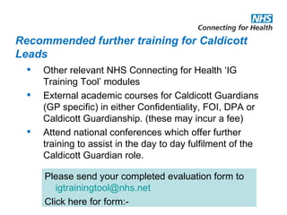 The caldicott role in general practice vo presentation | PPT