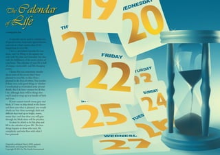 The Calendar of Your Life | PDF | Personal Celebrations & Life Events
