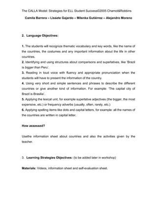 The calla model | PDF