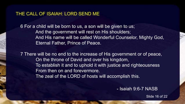 The call of isaiah | PPTX | Christianity | Religion & Spirituality