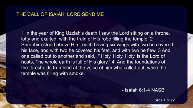The call of isaiah | PPTX | Christianity | Religion & Spirituality