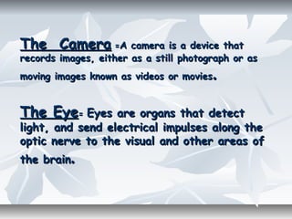 The Camera and the Eye | PPT | Photography | Arts and Crafts