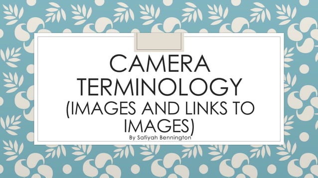 camera terminology | PPT