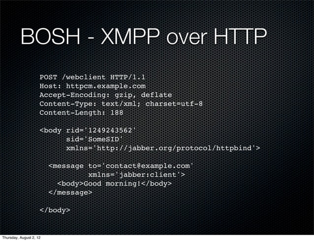 XMPP Intro - The camp2012 | PPT