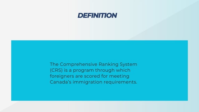 The Canadian Comprehensive Ranking System (CRS) | PDF