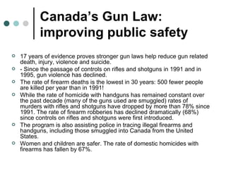 The Canadian Gun Control Registry | PPT