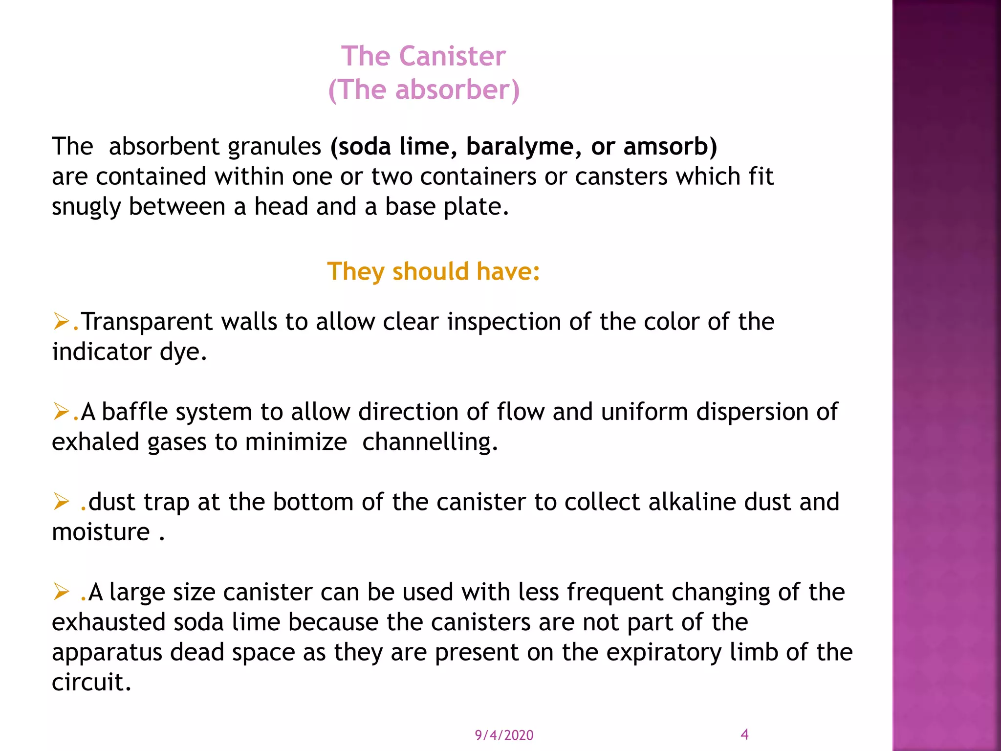 The canister (the absorber) | PPTX