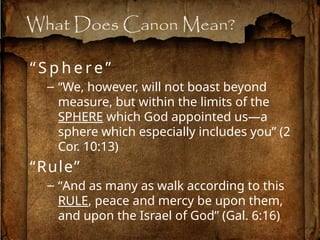 The Canon of Scripture1.pptxjjjjjjjjjjjjjjjj | PPT