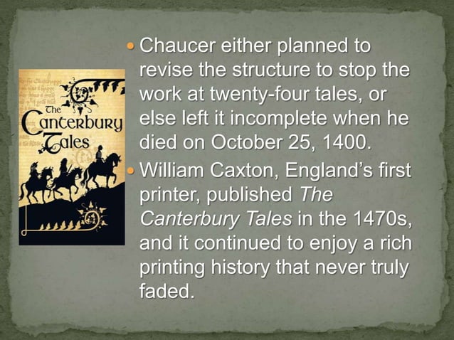 The Canterbury Tales | PPTX
